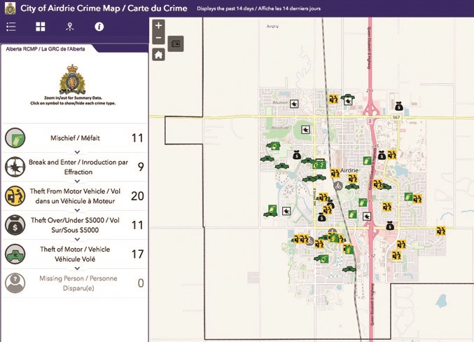 Rcmp Crime Map New Crime Prevention Tool Airdrie News 4983