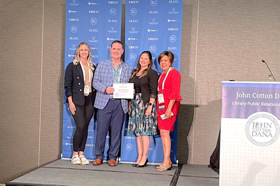 Barrie Public Library recognized with public relations award - Barrie News Barrie Public Library recognized with public relations award - Barrie News