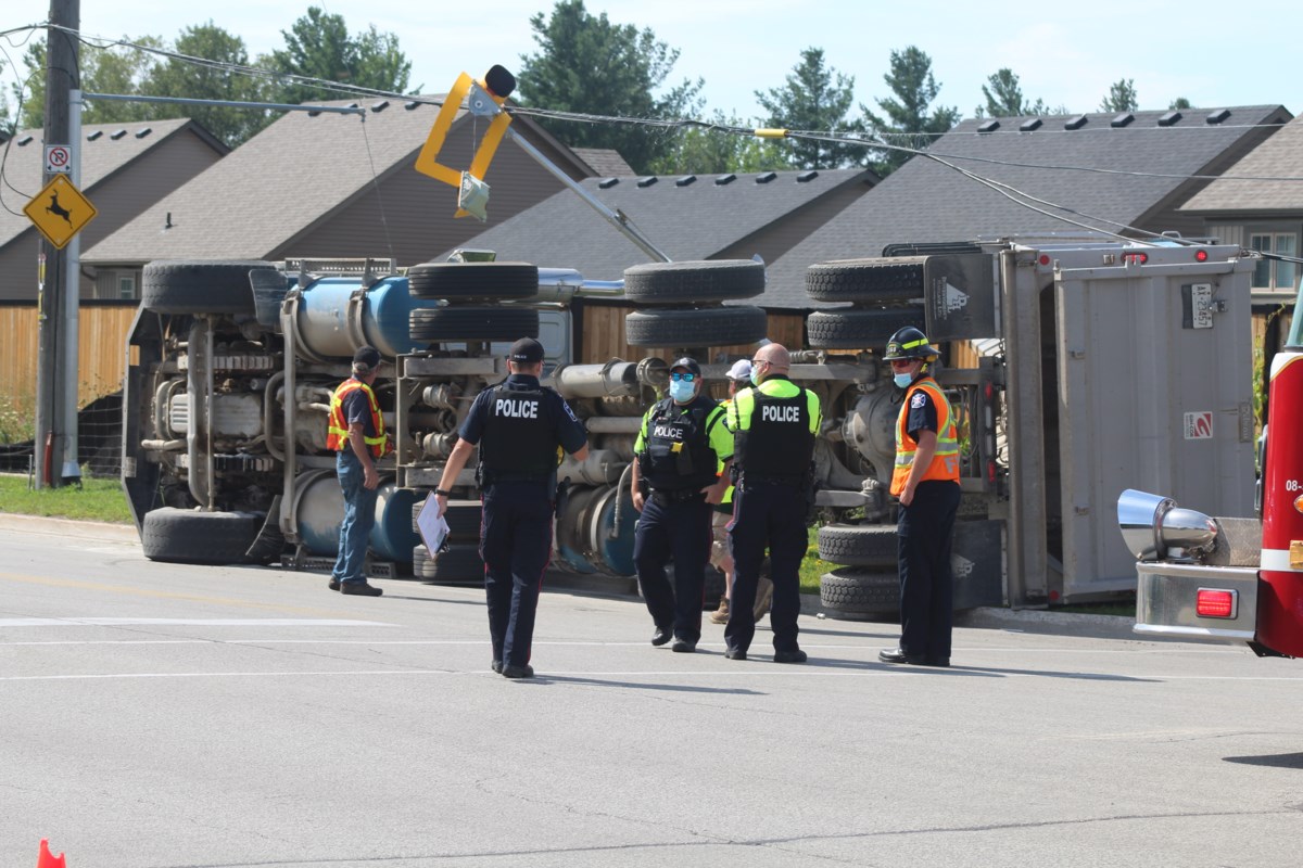 Careless driving charge laid following dump-truck rollover on Ardagh Rd ... Careless driving charge laid following dump-truck rollover on Ardagh Rd ...