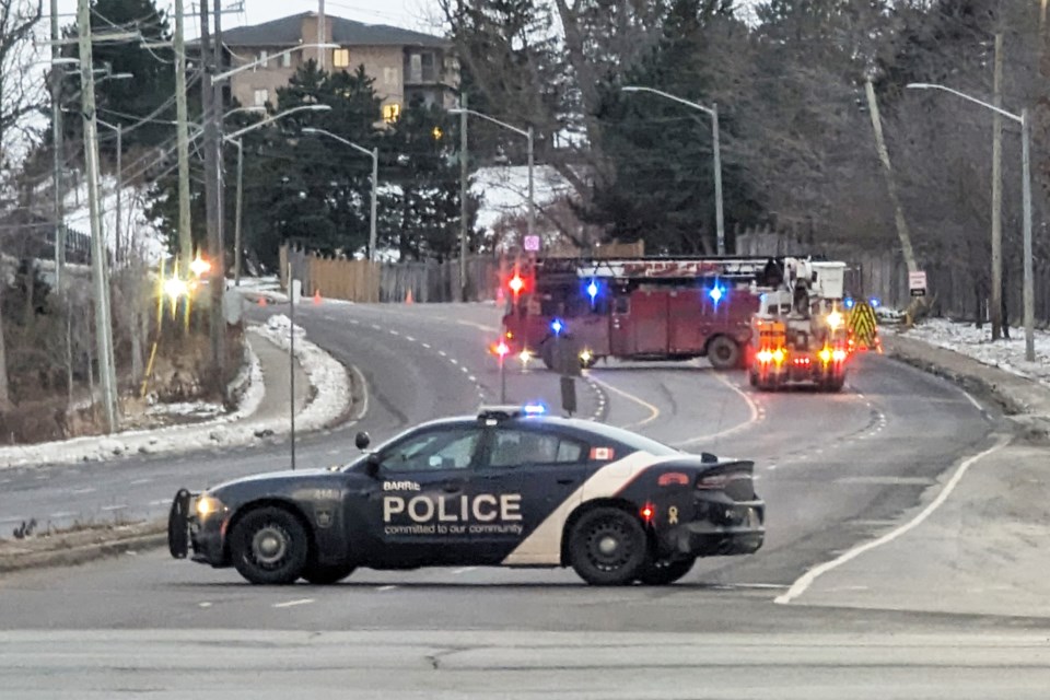 Pickup Truck Tangles With Hydro Pole In Barries South End Innisfil News