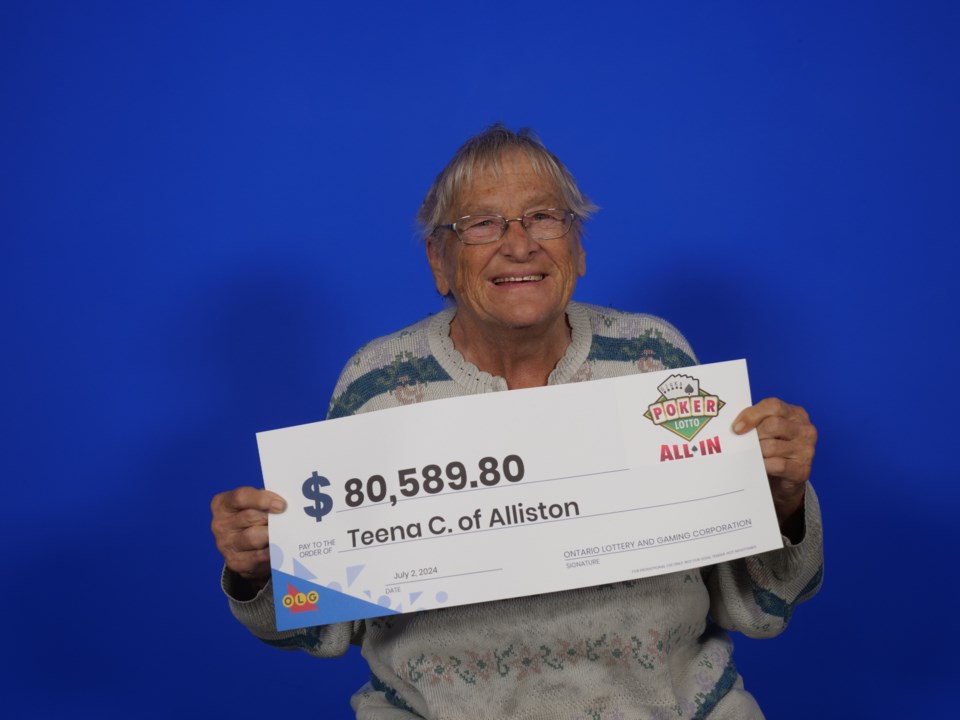 Alliston retiree wins 80K Poker Lotto All In jackpot Innisfil News