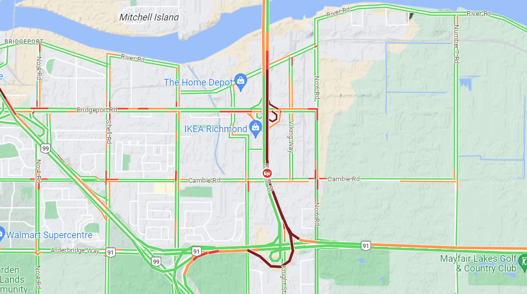 Heavy Congestion In Richmond Due To Crash Ambulance On Fire Richmond News 5738