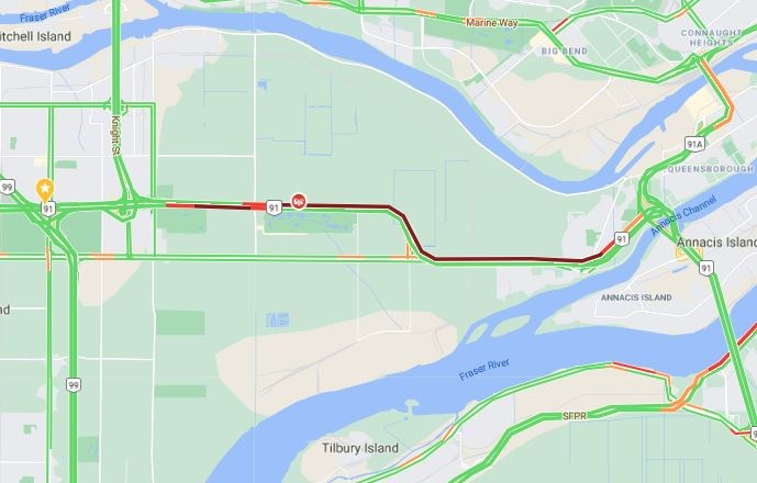 Crash On Highway 91 Causing Traffic In Richmond Richmond News 2389